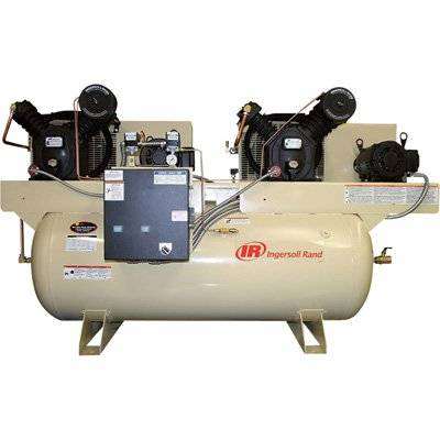 Ingersoll Rand Air Compressor — Duplex, 10 HP, 230 Volt 3 Phase, Model ...